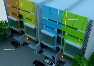 Desain Ruko Minimalis 3 Lantai, Perkantoran & Pertokoan Modern