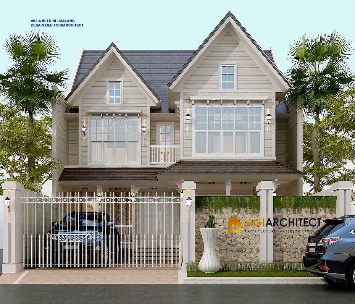 Desain Vila Klasik Victorian 2 Lantai 300 M2