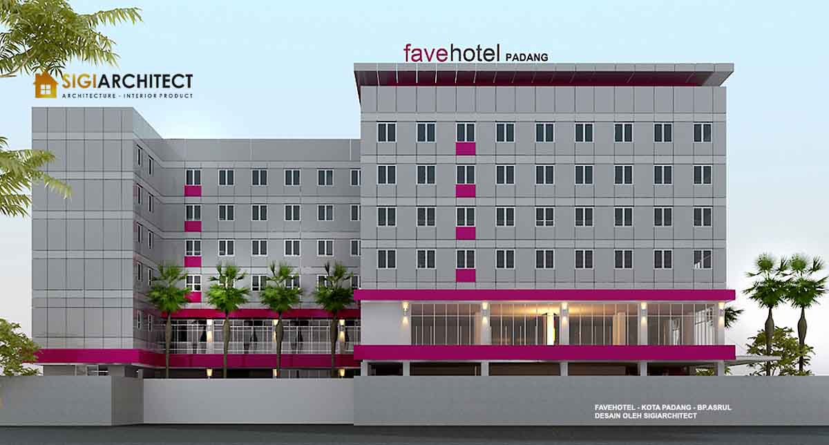 Desain Hotel 6 Lantai Bintang 3 Fave Padang Modern Minimalis