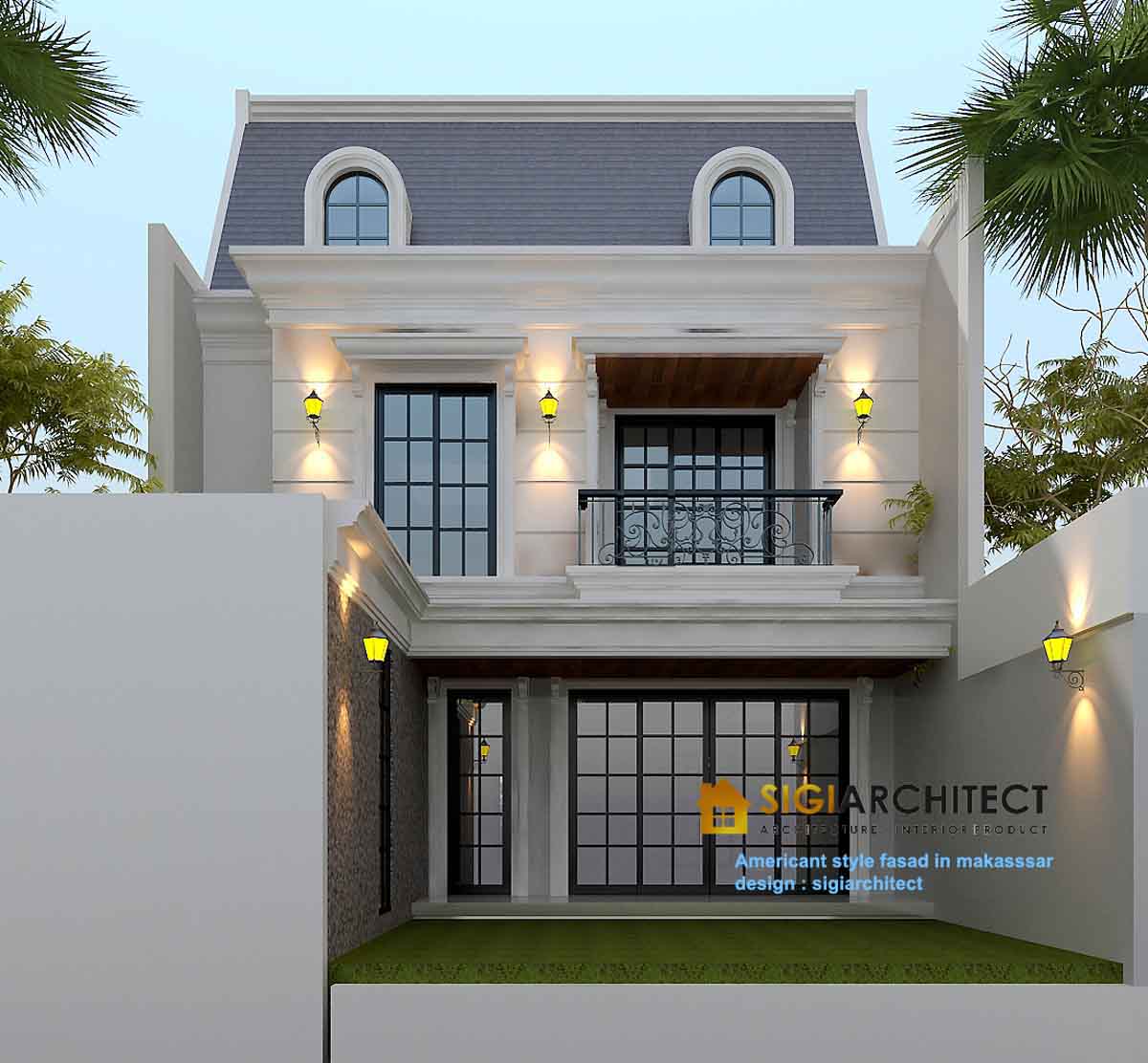 Rumah American Classic 2 Lantai LB 250-300 M2