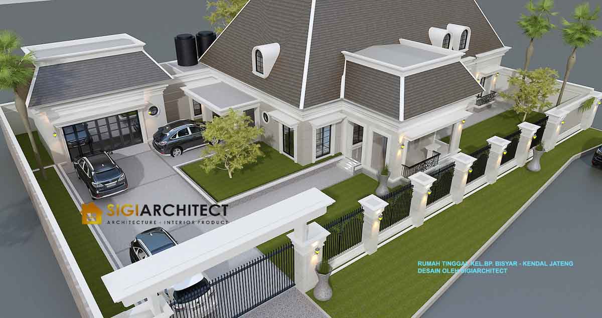 Rumah American Style 1 Lantai Desain Klasik Modern 500 M2