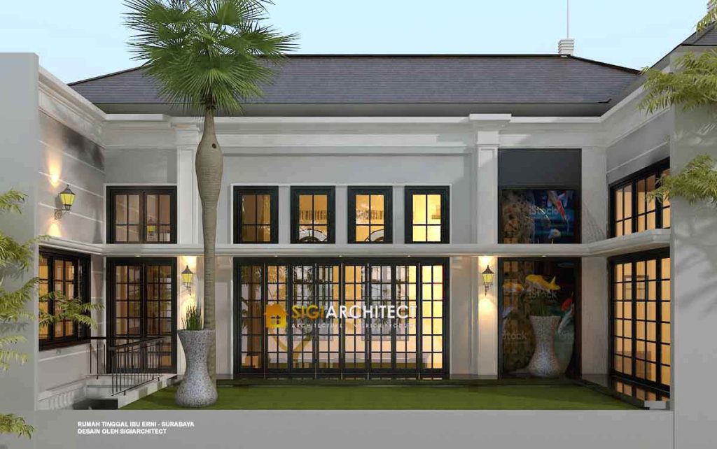 Rumah Klasik American Modern 1 Lantai 400 M2 Semibasemen – Jasa Arsitek ...