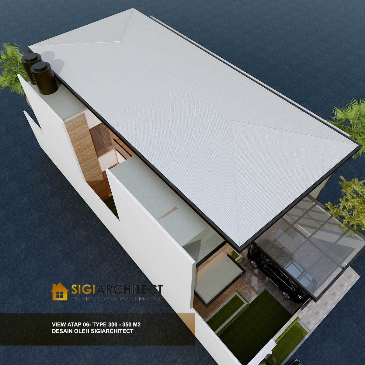 Model Rumah 2 Lantai Minimalis Tropis 2024 ( Industrial )
