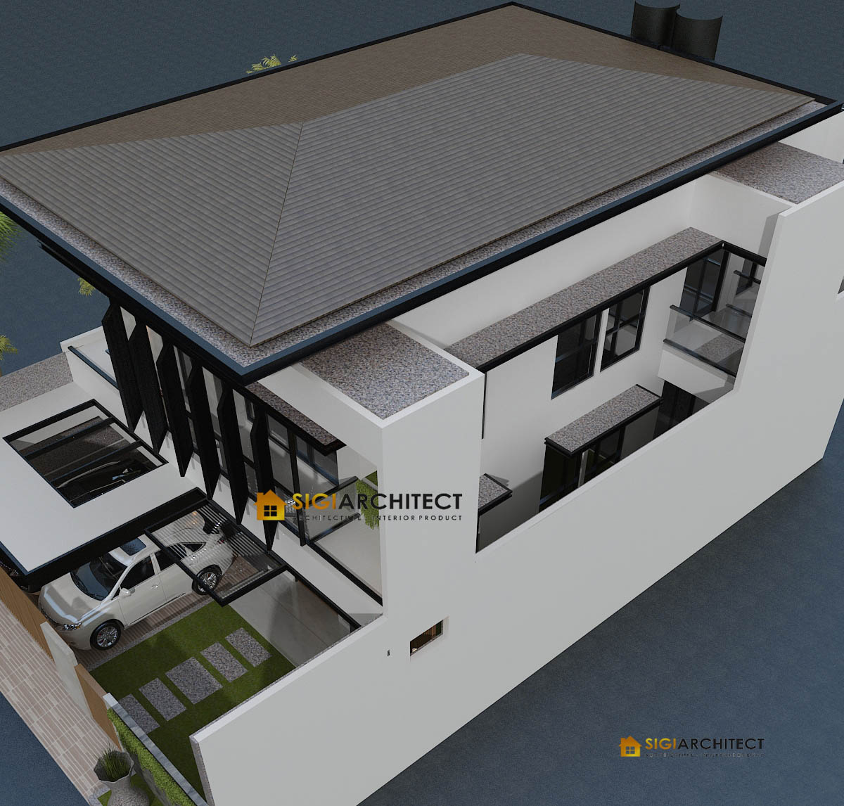 Desain Rumah Minimalis 2 Lantai 300 m² Lahan 9x20 m