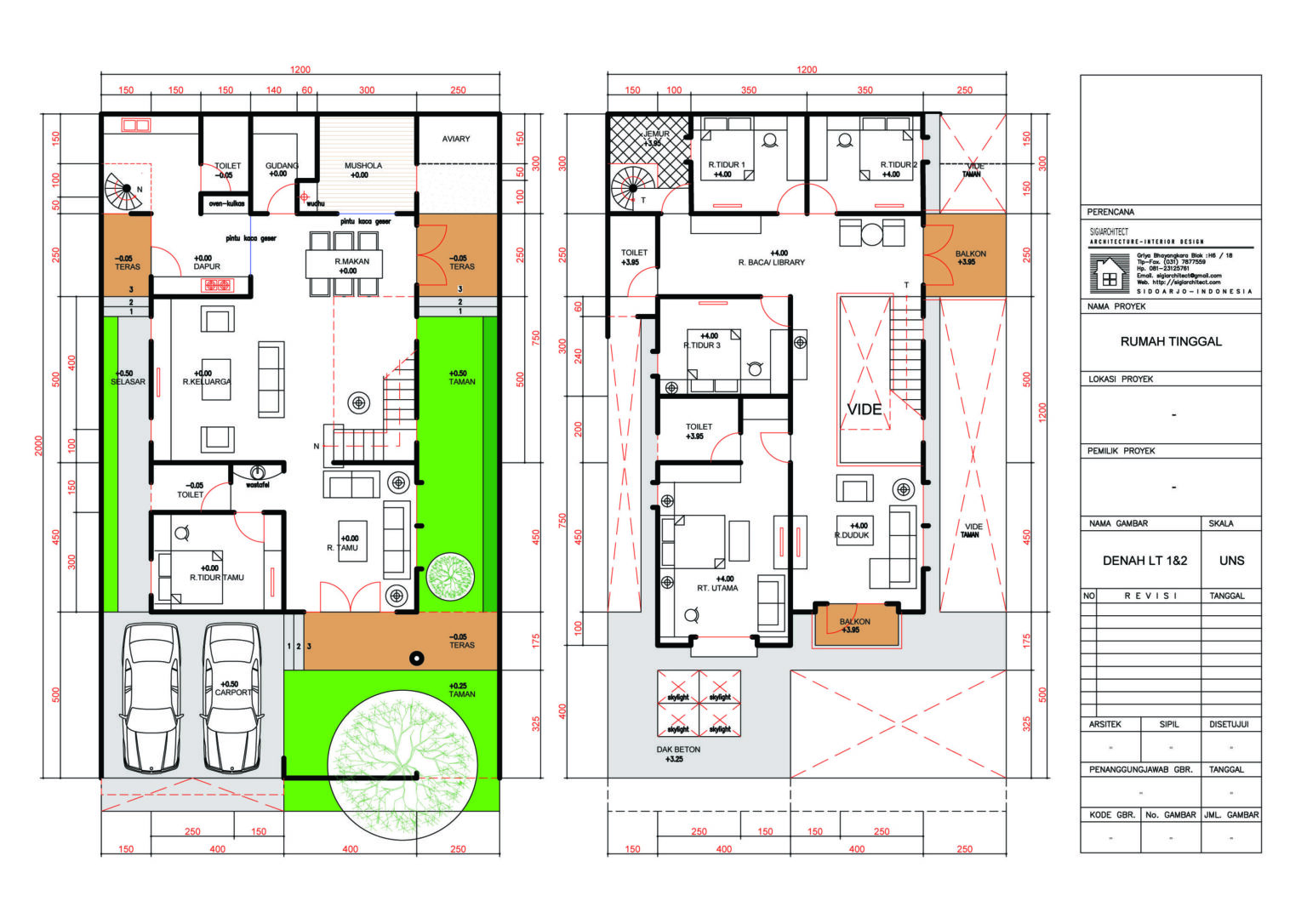 Desain Rumah Minimalis 2 Lantai 300 m² Lahan 9x20 m
